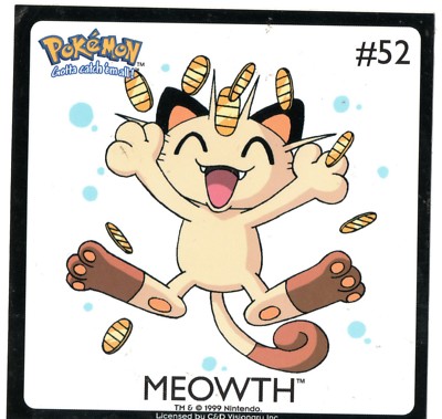 STICKER ADHESIF MEOWTH POKEMON AUTOCOLLANT ENFANT | eBay