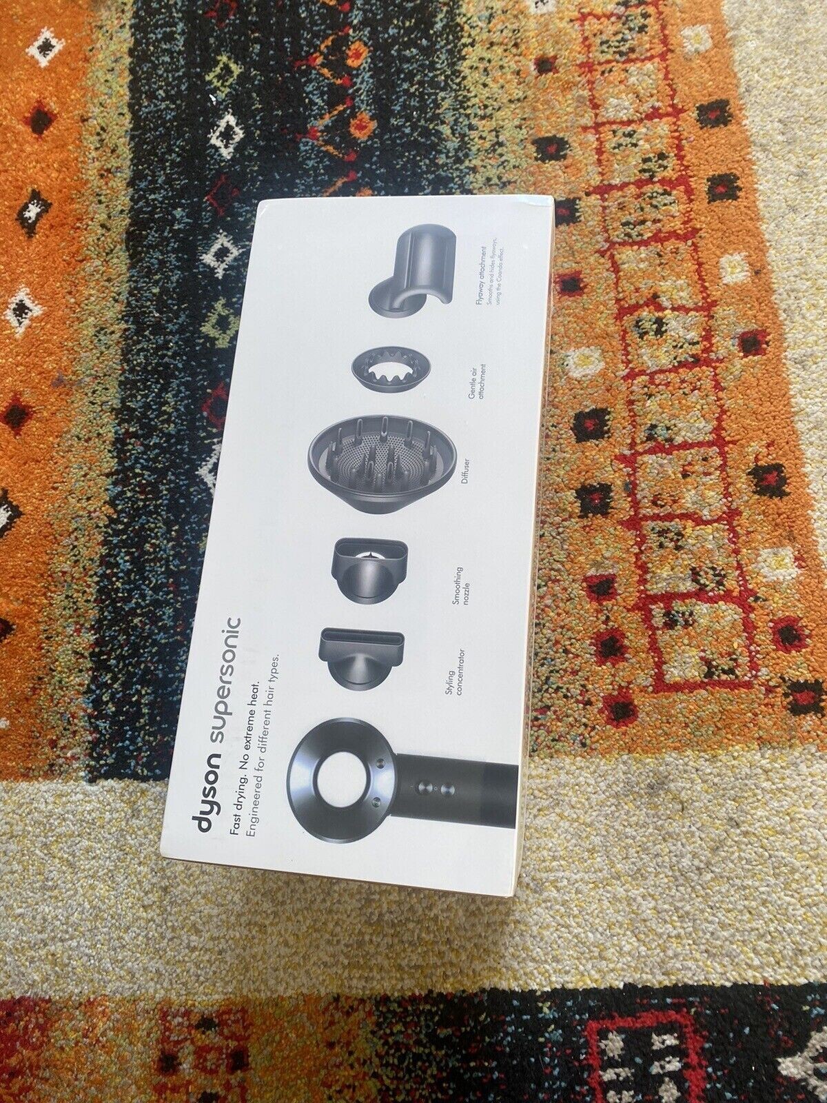 New Dyson Supersonic Ionic Hair Dryer Black / nickel HD08 Hair Dryer ...