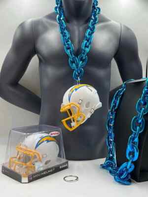 Helmet Chain Los Angeles Chargers Helmet Chain - Powder Blue Chain | eBay