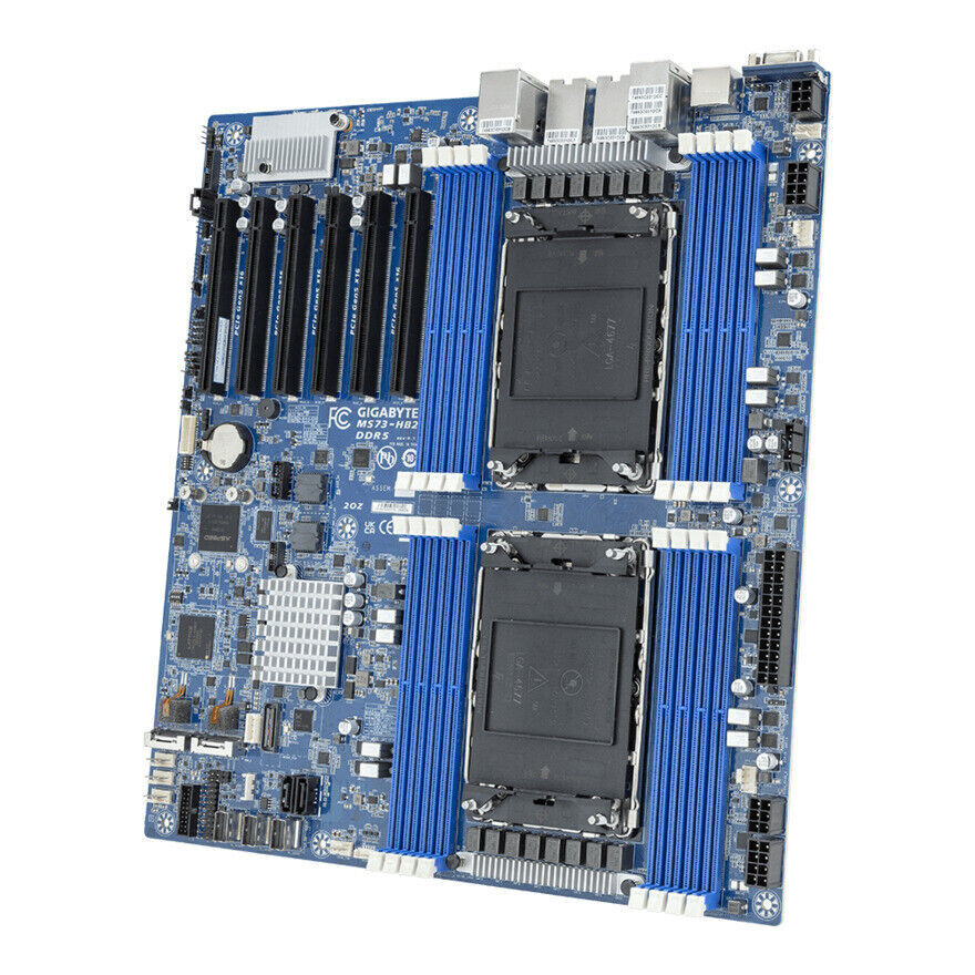 GIGABYTE MS73-HB2 Motherboard With 2x8480 ES CPU +8x16GB 4800MHz RAM+ ...