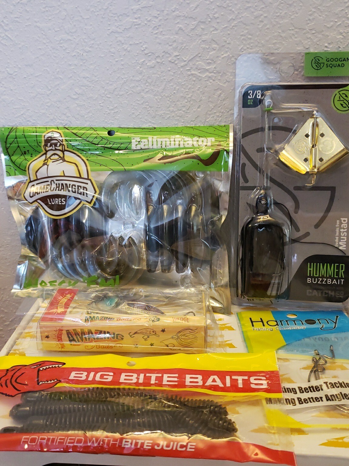 Bass Fishing lot Googan Squad Hummer Buzzbait harmony game changer big ...