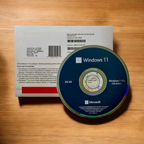 Lot of 2 New Windows 11 Pro 64bit Full Version DVD+Key Sealed (FQC ...