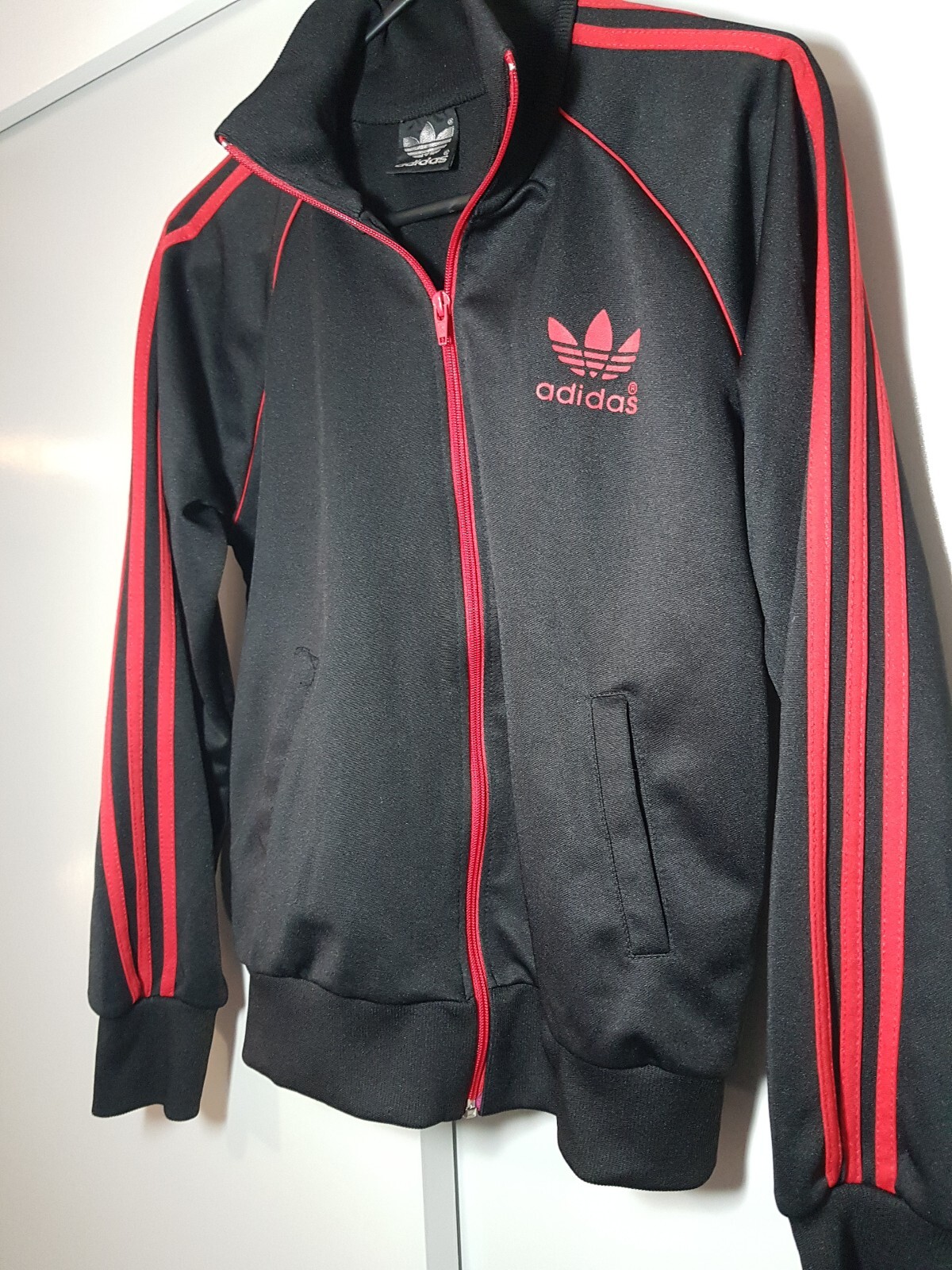 Adidas Originals Vintage Track Jacket Black & Red Siz… - Gem