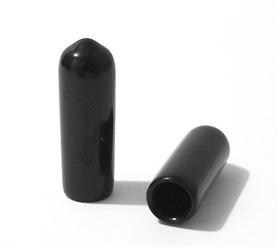 0.250" 1/4" Black Vinyl Rubber Flexible Round Tube Tubing Pipe End ...