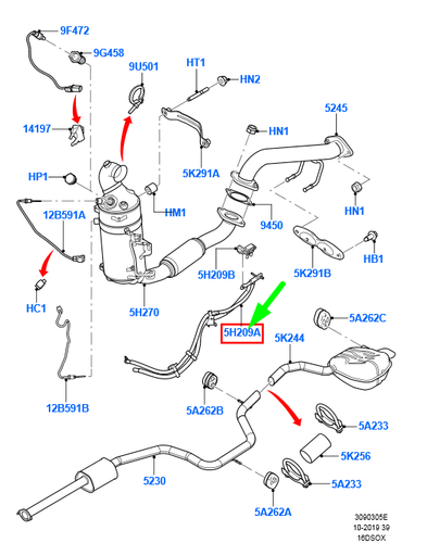 FORD MONDEO MK4 Exhaust Air Supply Tube 1756568 BG91-5H241-AB NEW ...