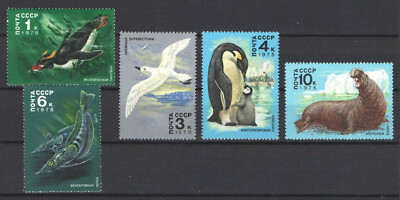 USSR / Soviet Union 1978. Animals / fishes, marine life and birds set ...