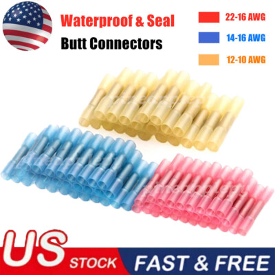 400PCS Heat Shrinkable Wire Connector Marine Grade Waterproof Wire ...