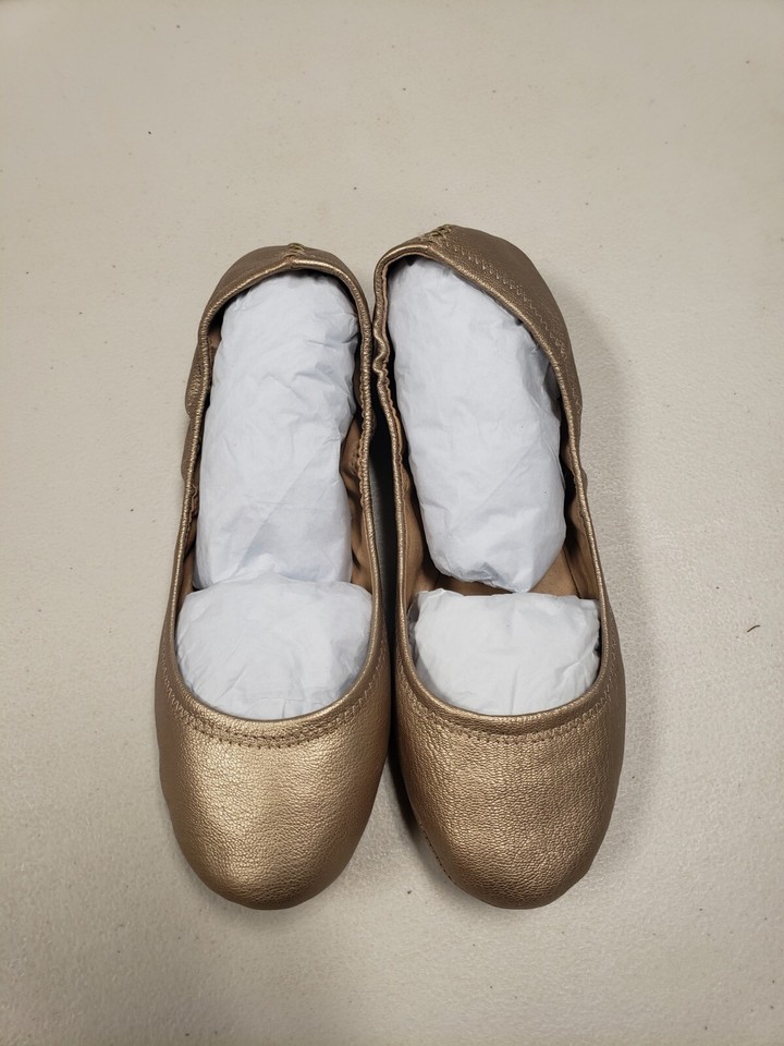 Lucky Brand Womens Emmie Ballet Flat Platinum Gold Size 9.5 | eBay