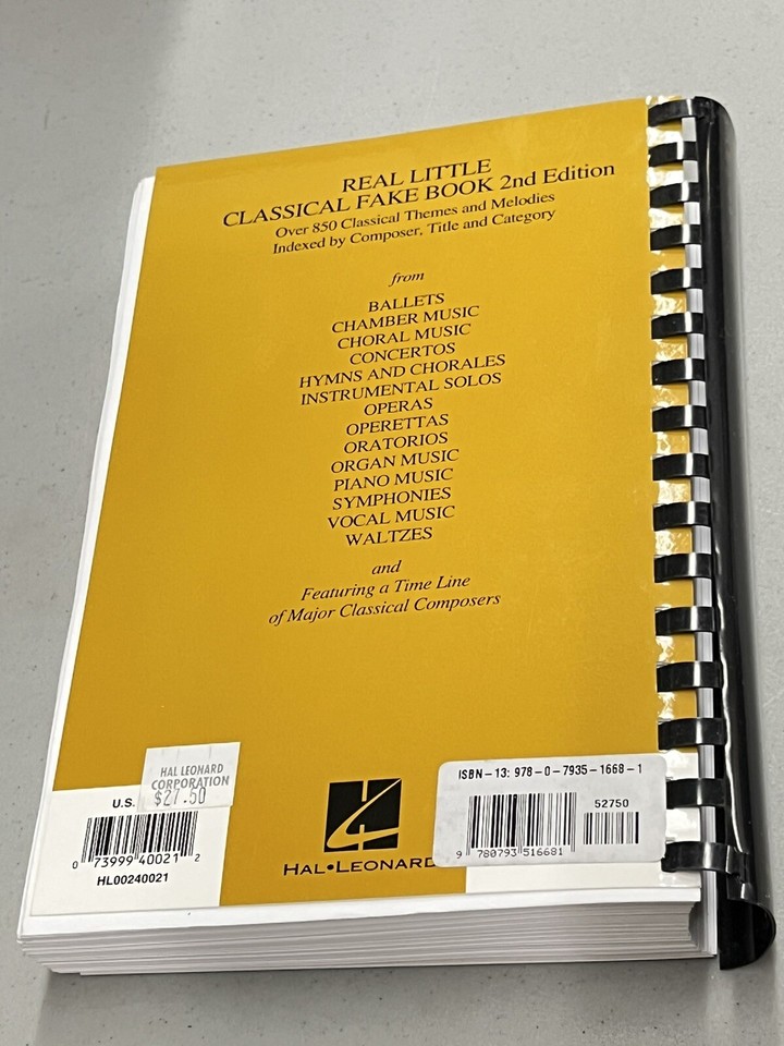 The Real Little Classical Fake Book: Over 600 Classical Themes and ...