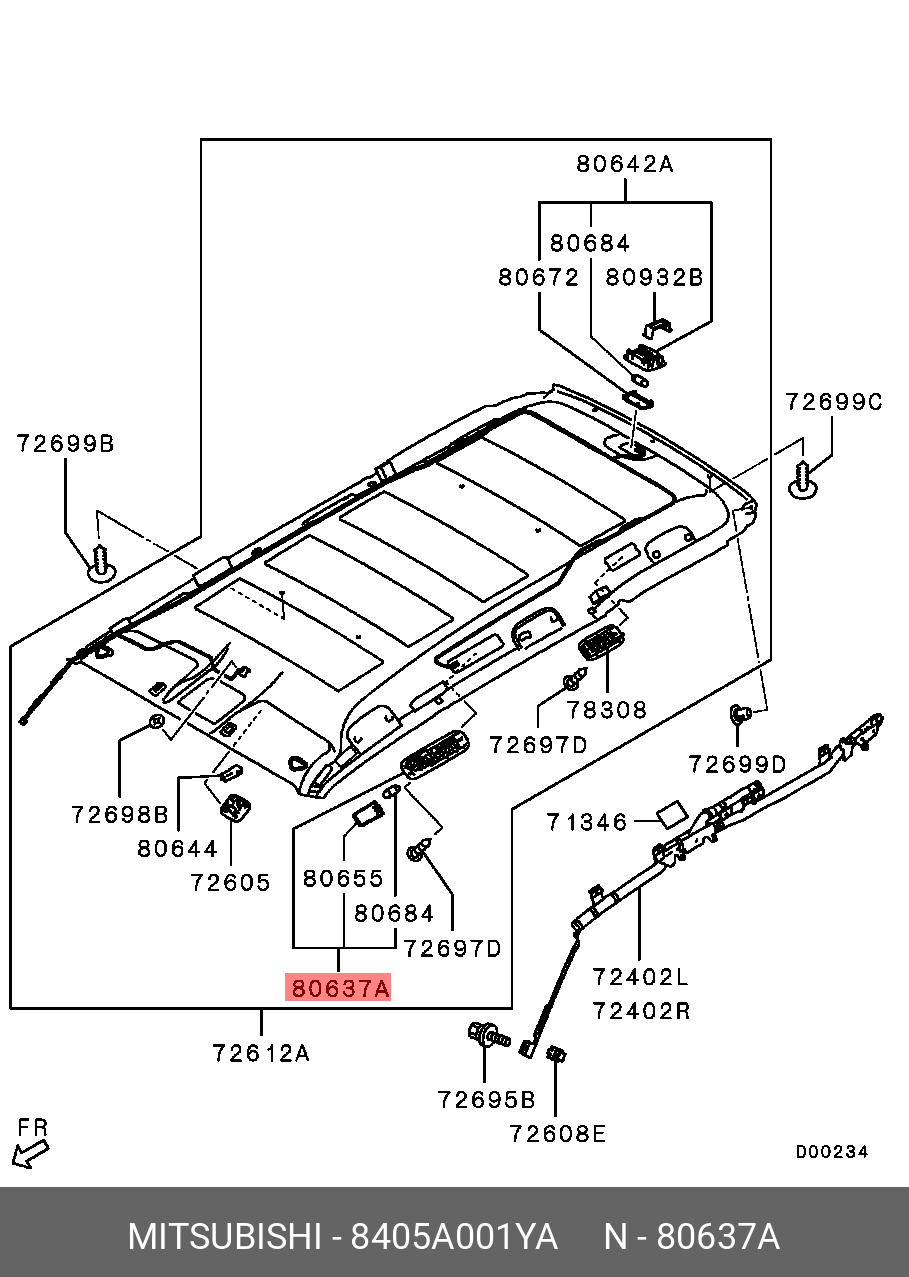 Genuine OE Lamp AssemblyRoom 8405A001YA for Mitsubishi 8405A-001YA | eBay