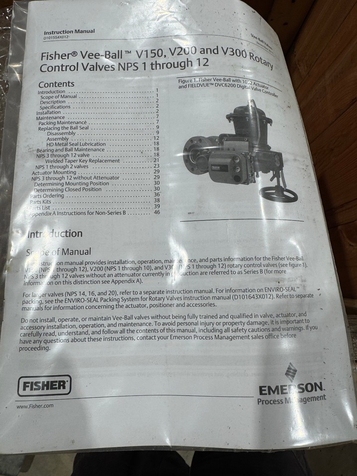 FISHER 4" Vee-Ball V200 Class 600 C/W Rotork CVQ1200F07 Electric ...