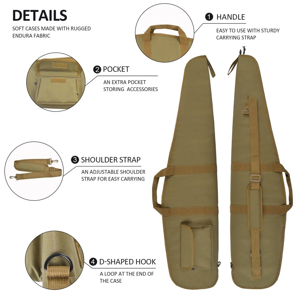 Soft Rifle Case, Shotgun Carrying Bag, Gun Cases for Scoped Rifles with ...