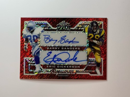 BARRY SANDERS/ERIC DICKERSON 1/1 2024 Leaf Metal Signature Series Auto ...