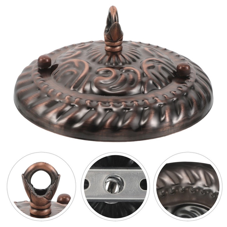 Ceiling Canopy: Ceiling Light Cover Plate With Pendant Lamp Hook - Iron ...