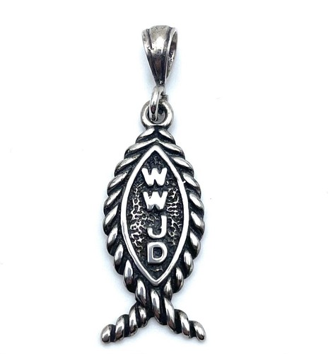 Sterling Silver Christian Religious Jewelry Pendant Fish WWJD symbol | eBay
