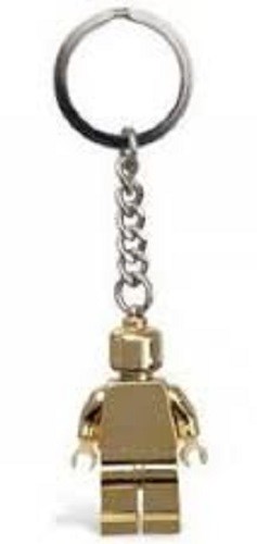 LEGO BN Mr Gold mini figure Key Chain keyring bag tag gold chrome ...