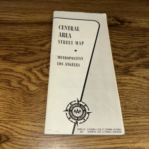 AAA Socal Central Area Street Map , Metropolitan Los Angeles C-1361 | eBay