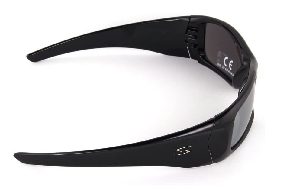 Serfas Mash Sunglasses Gloss Black With Silver Lenses #5011 Retail $50 ...