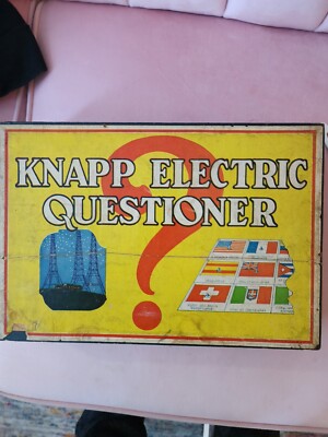 Vintage Game - Knapp Electric Questioner, Wooden box, Color/with Cards ...