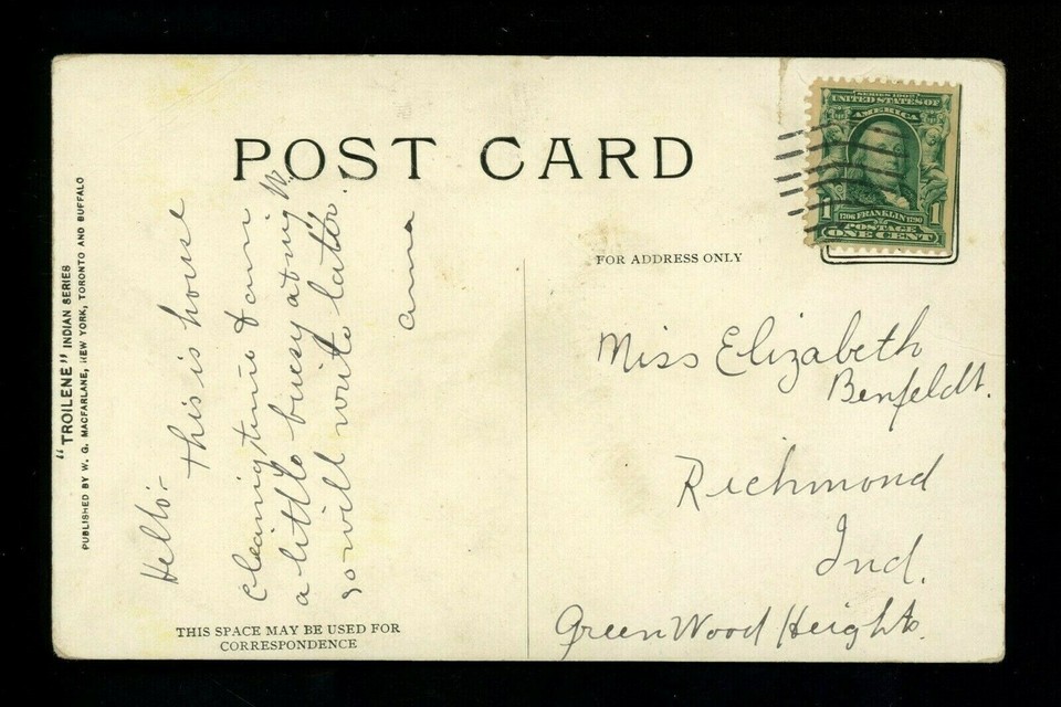 Native Americana postcard Pau Puk Kewis Hiawatha Drama tinsel Vintage ...