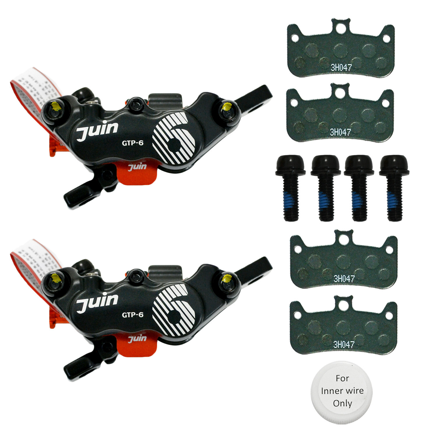 JUIN TECH GTP-6 6 Pistons MTB eBike CX Hydraulic Disc Brake Caliper Set ...