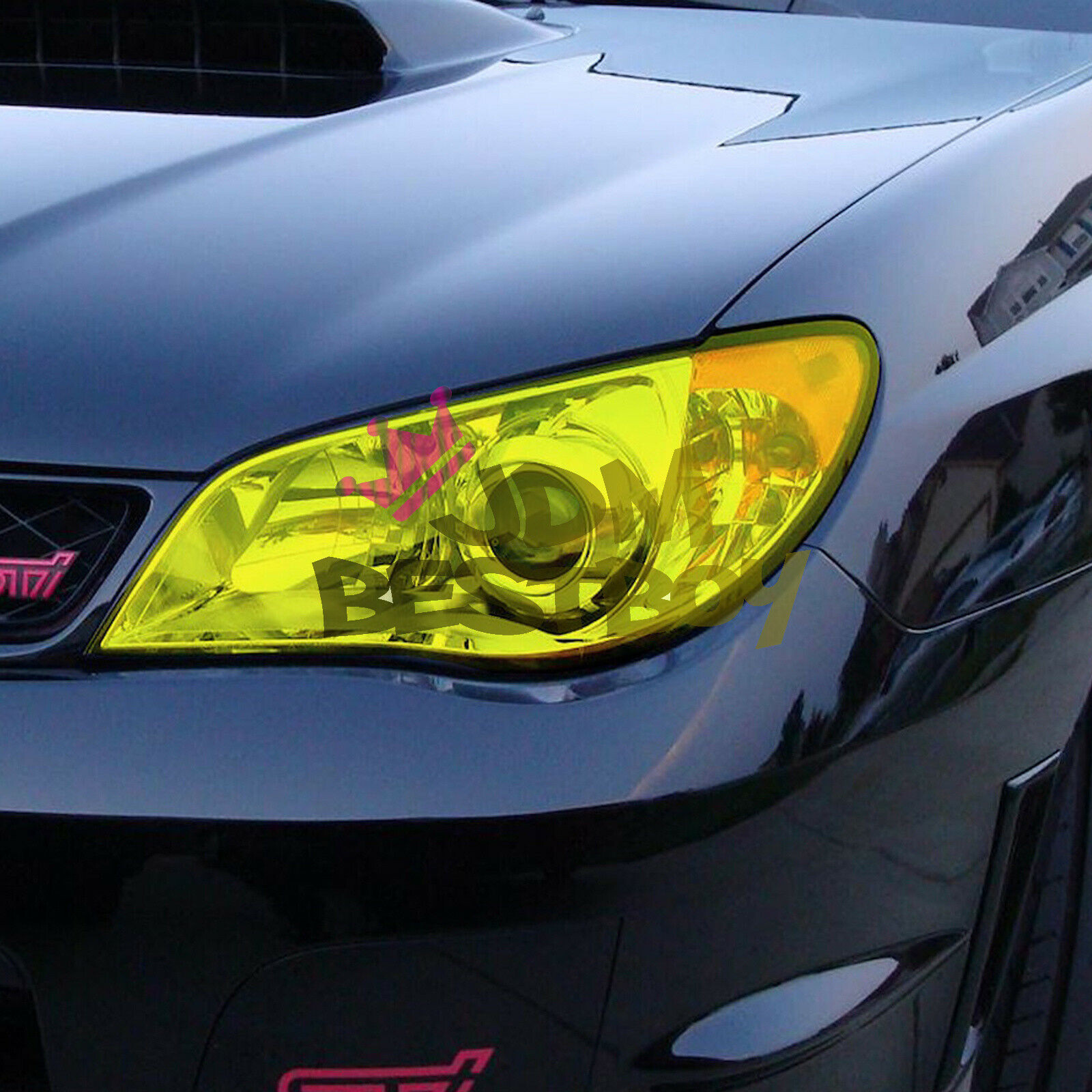 12"X48" Glossy Golden Yellow Tint Headlights Fog Lights Sidemarker ...