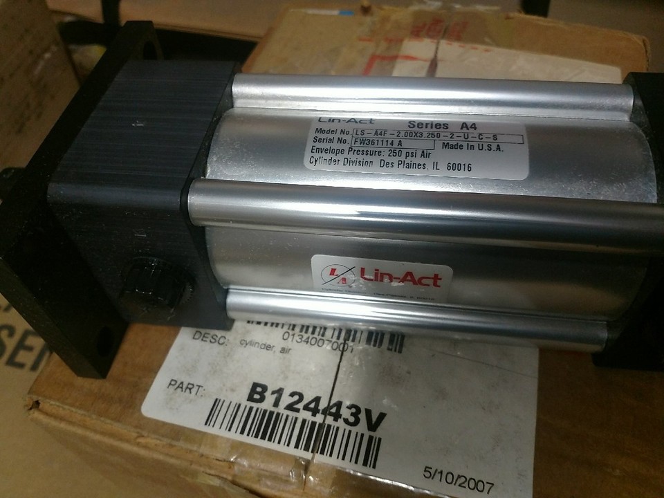 Lin-Act Series A4 Model LS-A4F-2.00X3.250-2-U-C-S Cylinder, Air (UIC ...