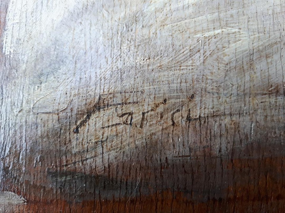 FRANCESCO PAOLO PARISI (1857-1948) ORIGINAL OIL PAINTING SIGNED LOVERS ...