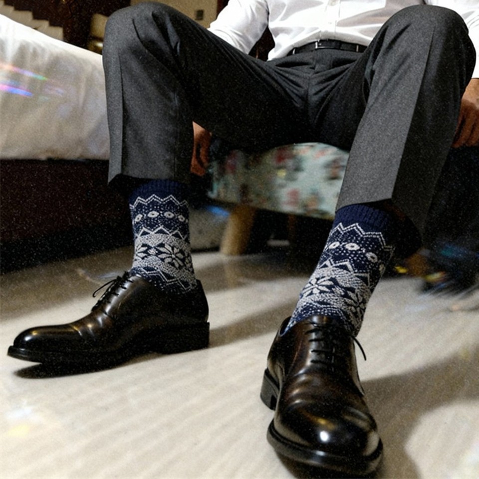 Mens Retro Mid Length Socks Elastic Arch Support Quick Dry Sweat ...