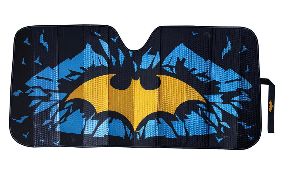 Batman Classic Logo 4pc Carpet Floor Mats & Auto Folding Sun Shade for ...