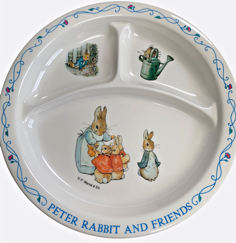 Beatrix Potter "Peter Rabbit and Friends" 8" Melamine Divided Plate By ...