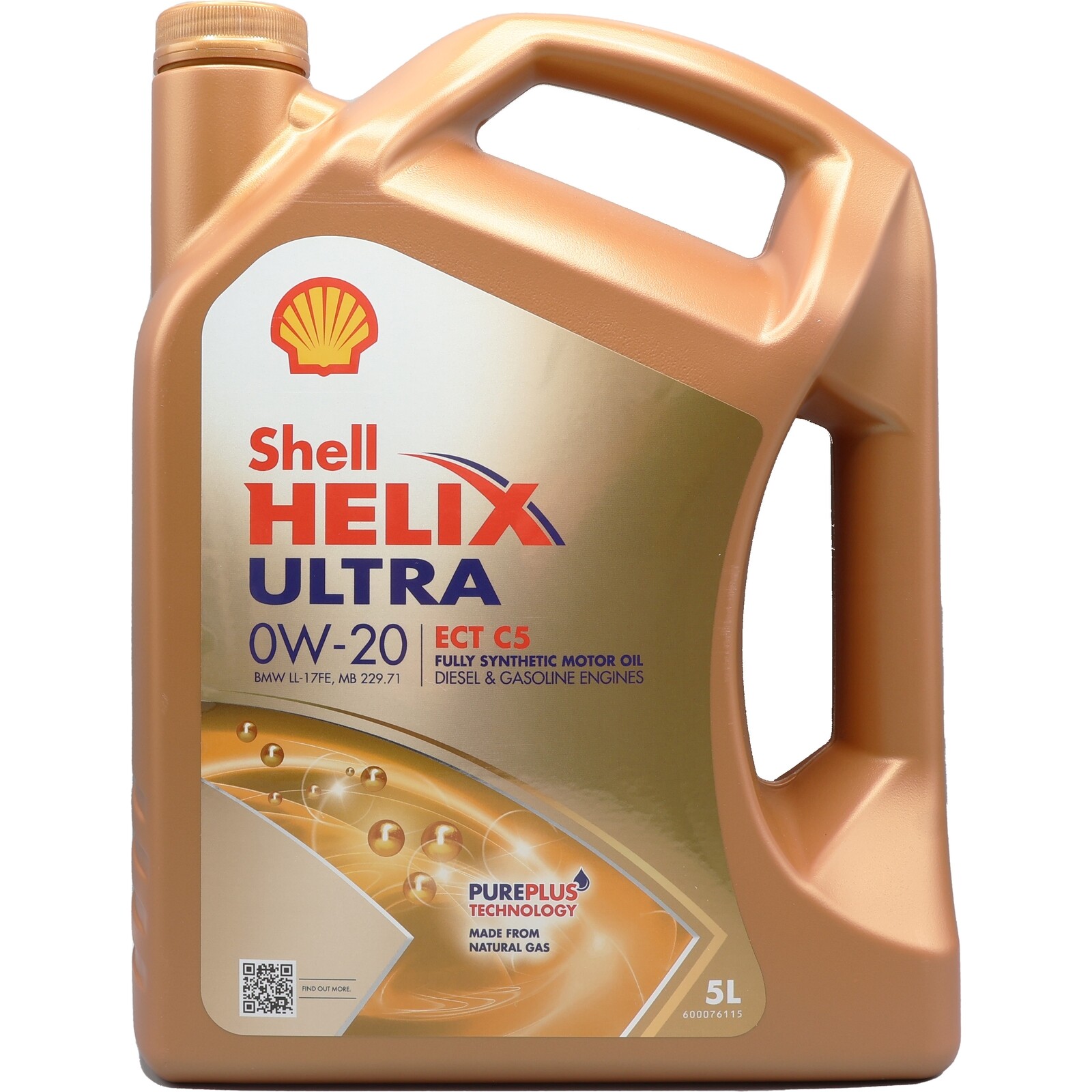 Shell Helix Ultra ECT C5 0w-20 Fully Synthetic Engine Oil - 5 Litres 5L ...