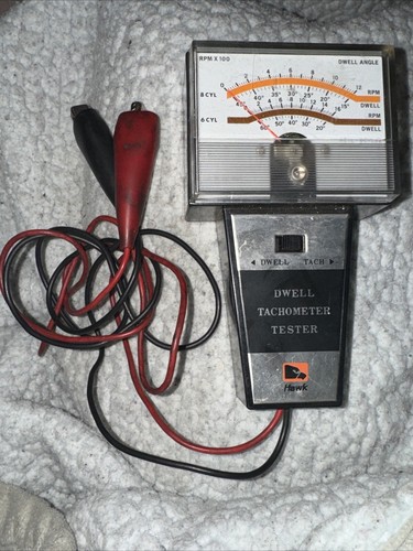 Vintage Hawk RPM Dwell Tachometer Tester with Cable Made in Japan Not ...