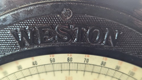 Large Weston Electrical Instrument Amperes Meter Model 57 Western ...