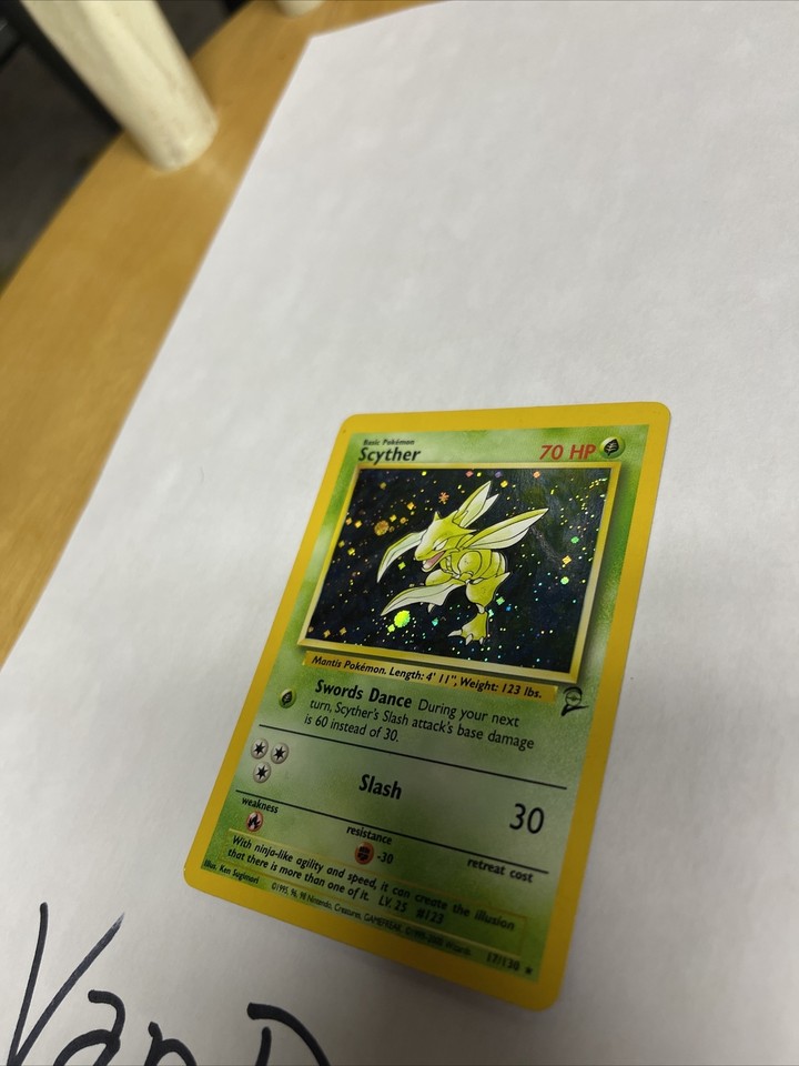 Pokémon TCG Scyther Base Set 2 17/130 Holo Unlimited Holo Rare | eBay