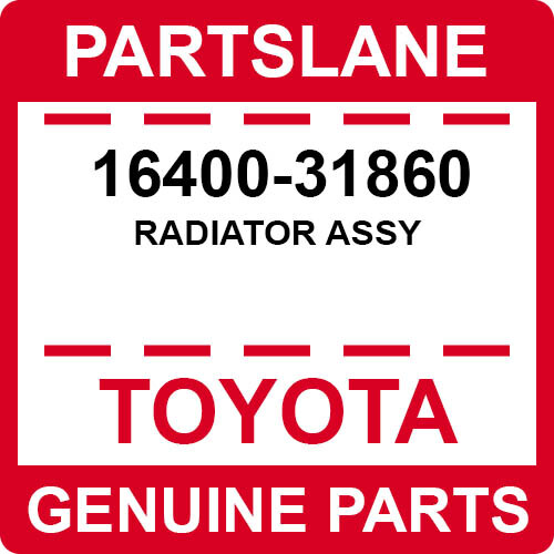 Toyota Genuine OEM 16400-31860 Radiator ASSY 1640031860 for sale online ...