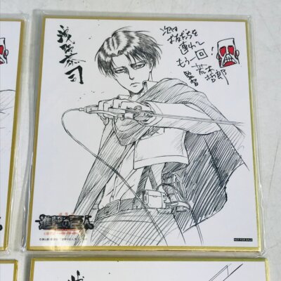 Attack on Titan Levi Art Card Autograph Shikishi Japan. | eBay