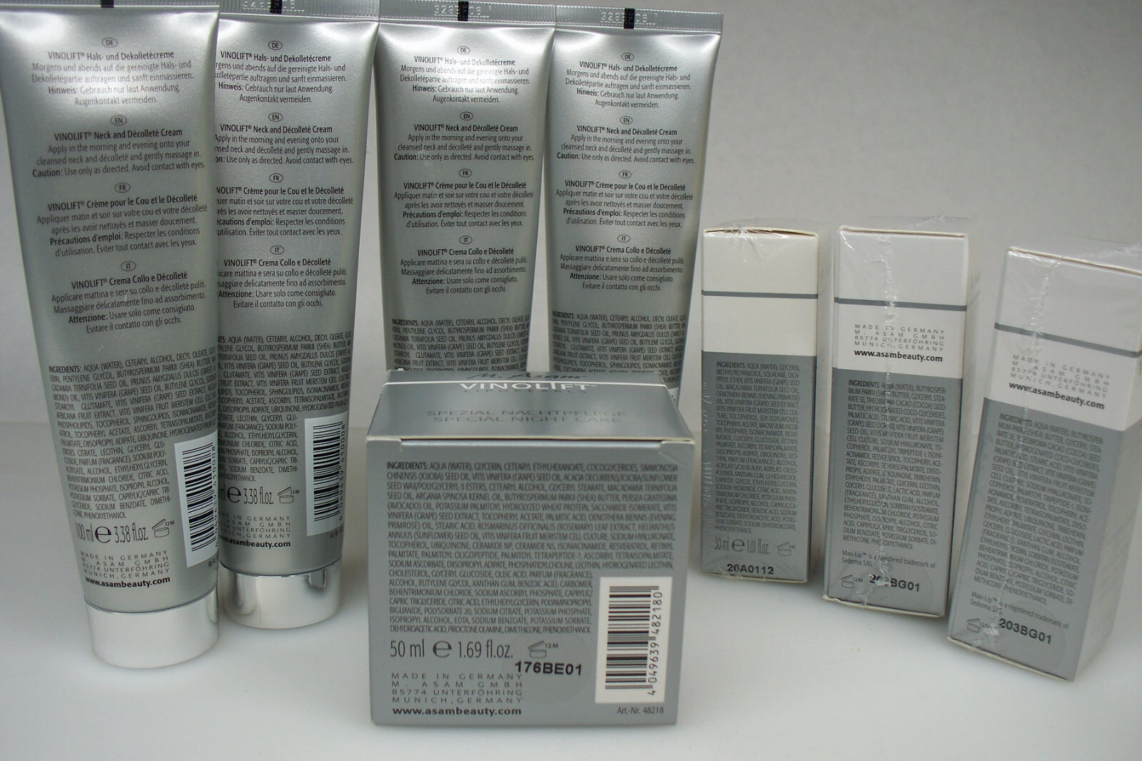 Qty8 M. Asam VINOLIFT Lipopearls neck night lip lines cream LARGE SIZE ...