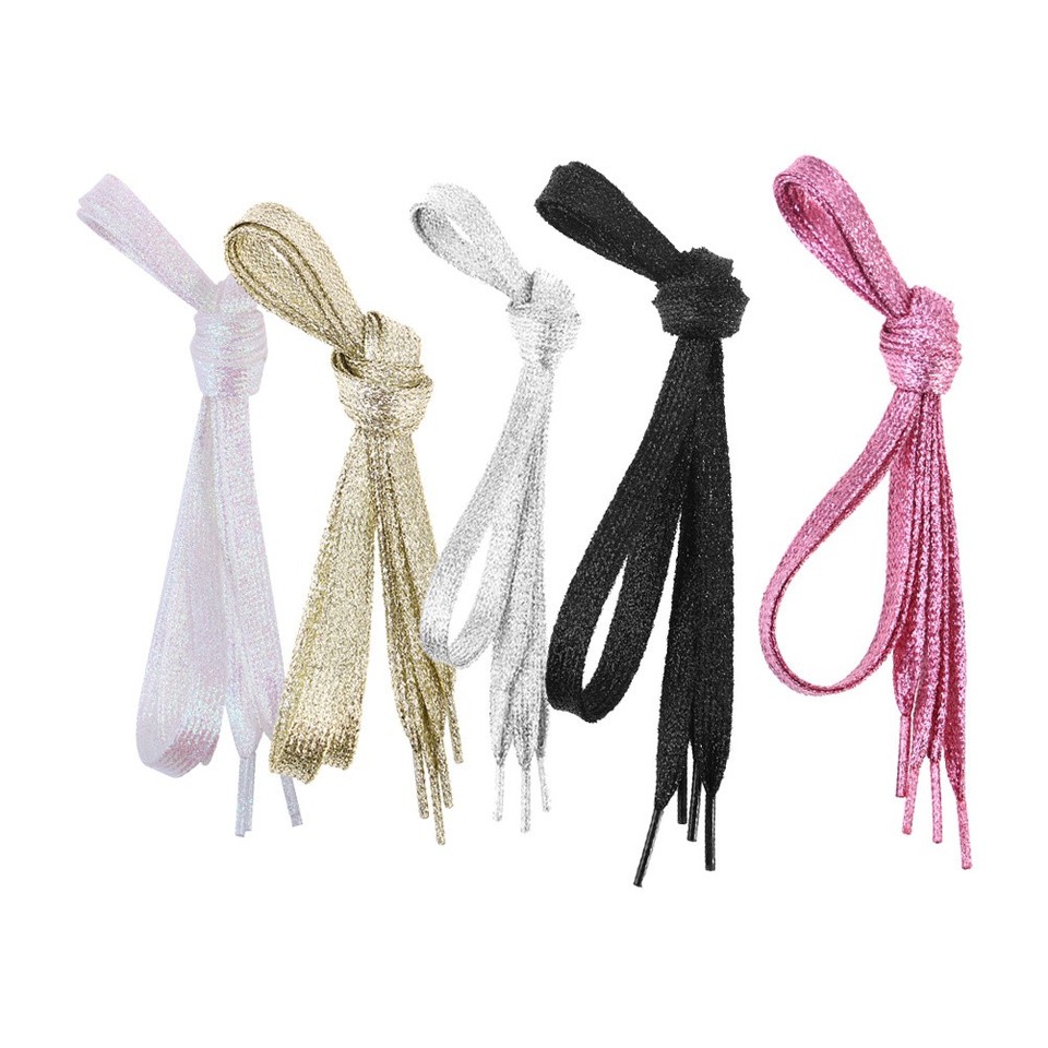 5 Pcs Flat Shoelaces Silk Onion Pearlescent Shoe Lace Strings For ...