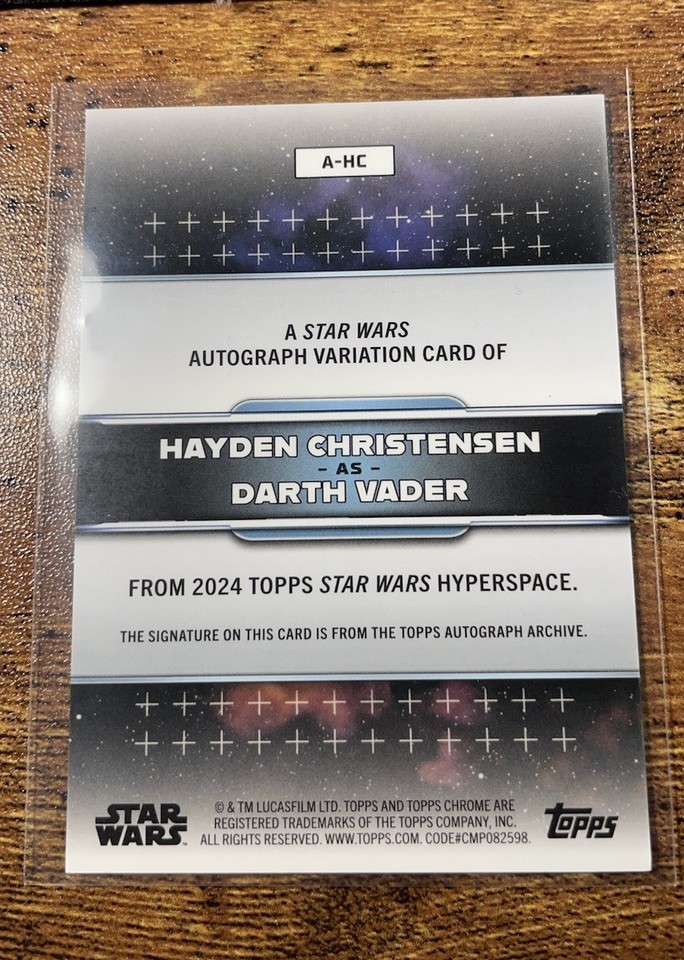 2024 Star Wars Hyperspace Hayden Christensen as Darth Vader Red Wave ...