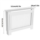 92cm Tall Radiator Cover White Wall Cabinet MDF Modern Wood Cabinet ...