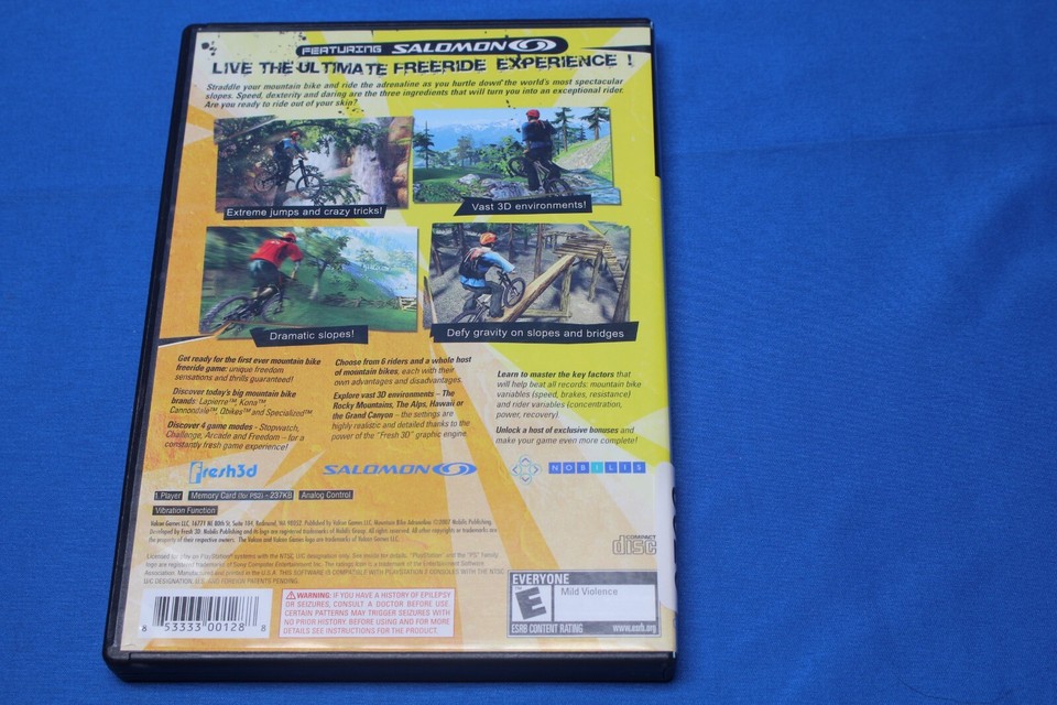 Mountain Bike Adrenaline Sony PlayStation 2 PS2 Game Complete w/ Manual ...
