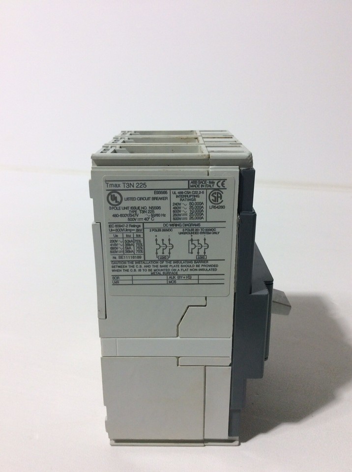 ABB Tmax T3N 225 600V 225 AMP Circuit Breaker 3P | eBay