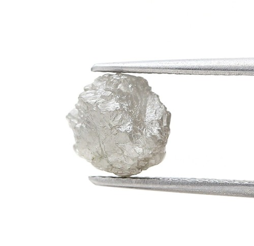 RARE RAW DIAMOND 3.09TCW SILVER GRAY MIX COLOR NATURAL IRREGULAR SHAPE ...