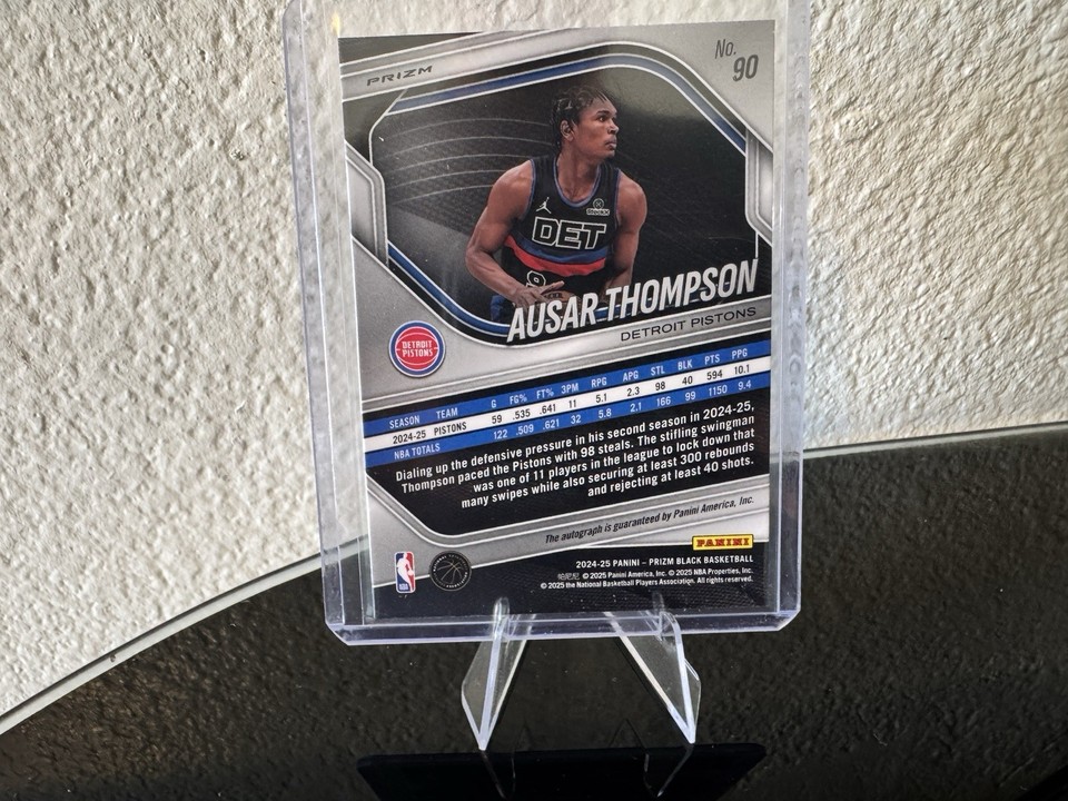 2024-25 Panini Prizm Black - Ausar Thompson Silver Prizm Auto #90 | eBay