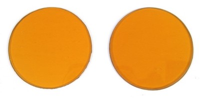 Antique Sunglasses Yellow 2" Round *lenses only* from French Steampunk ...