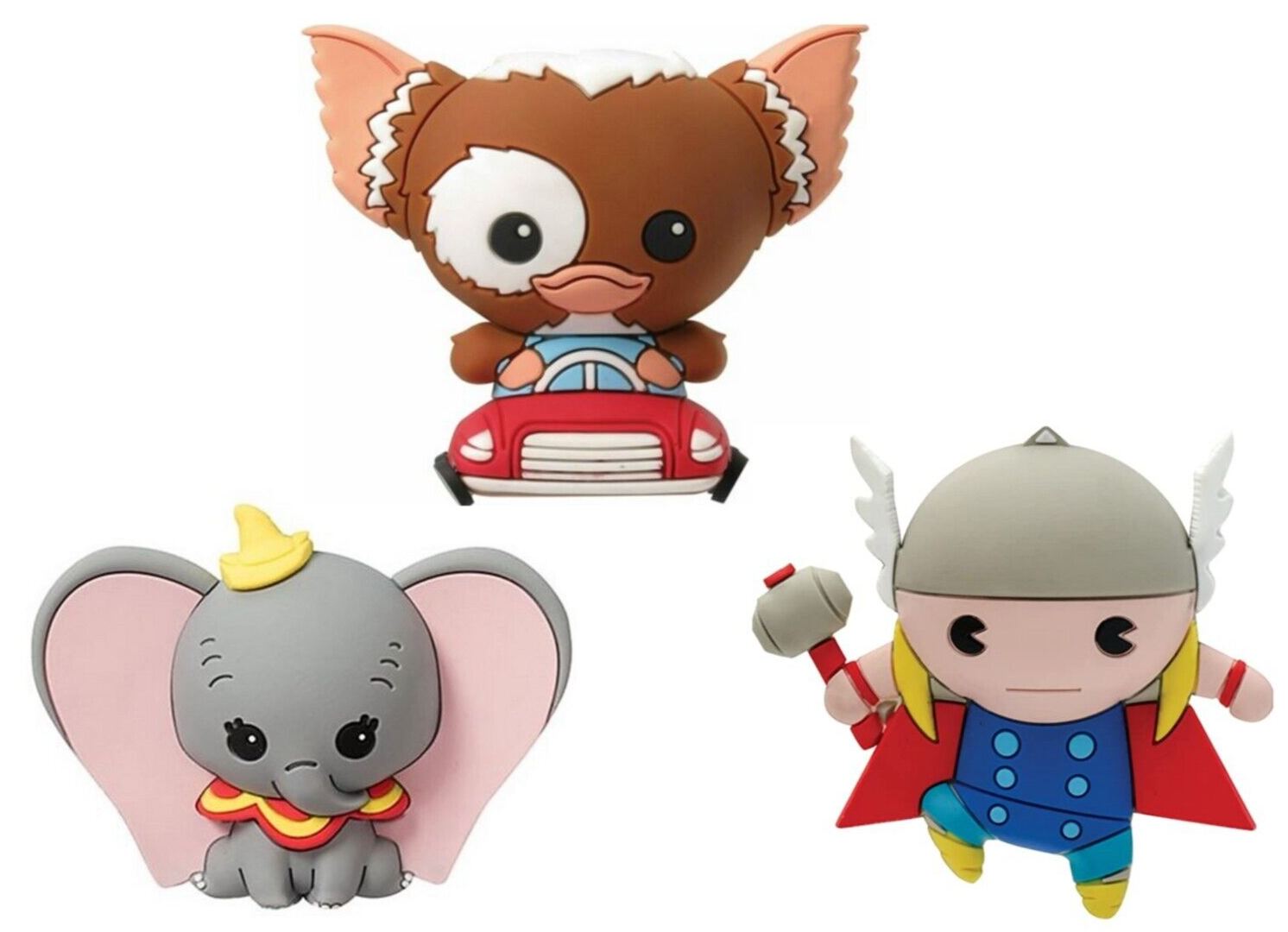 Set of Three 3D Foam Magnets: Gremlins Gizmo, Marvel Thor and Disney ...