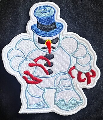 CLAYFIGHTER embroidered figure patch BAD MR FROSTY action snowman ...
