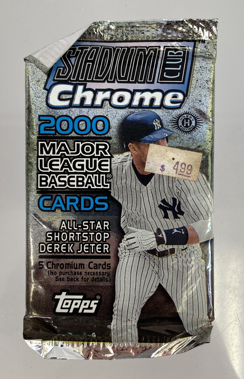 Vintage Topps Stadium Club Chrome 2000 MLB 5-Card Foil Pack New Sealed ...