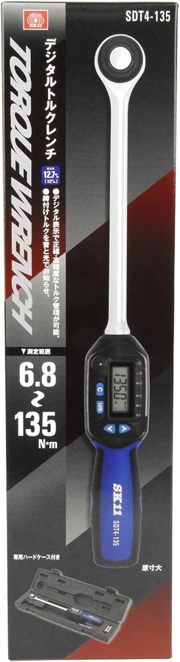 SK11 Digital Torque Wrench 12.7mm (insertion angle 12.7mm) 6.8~135N-m ...